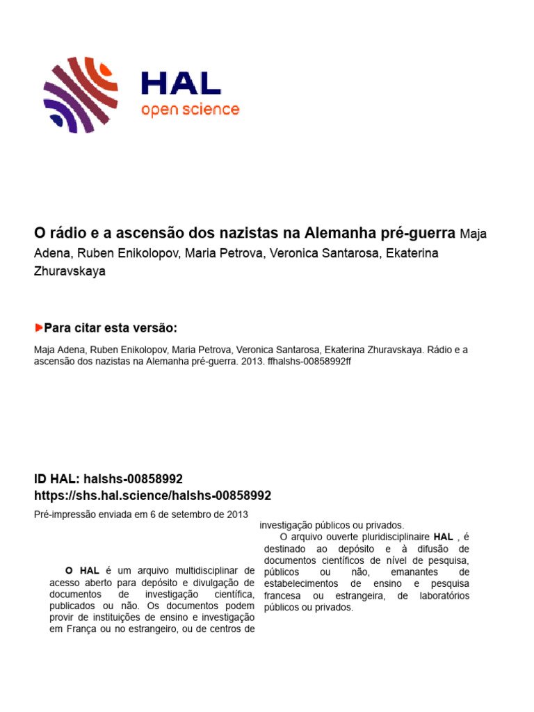 Port-Radio and The Rise of The Nazis in Prewar Germany | PDF | Alemanha ...