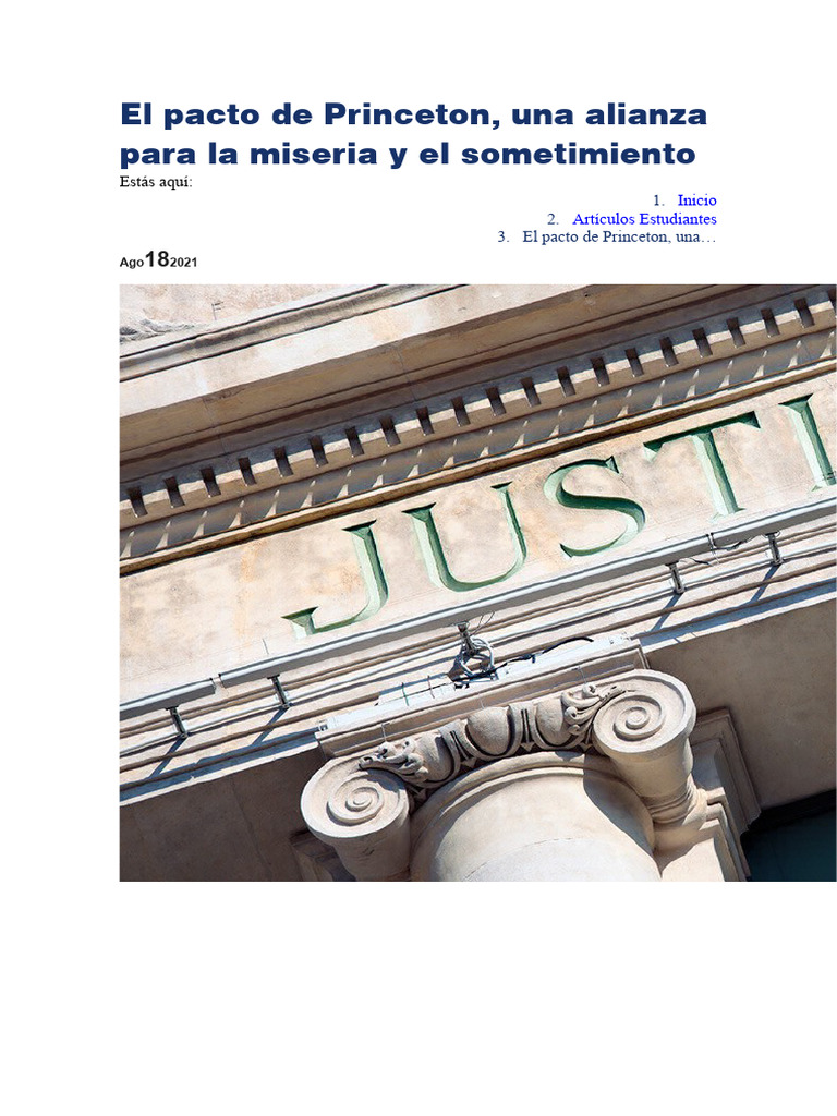 El Pacto de Princeton: Alianza Controversial | PDF | Comunismo ...
