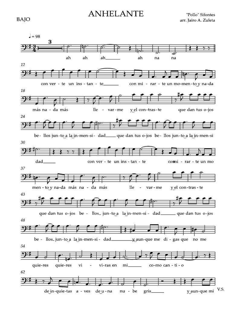 Anhelante en em PDF Bajo Metronomo Simplificado | PDF