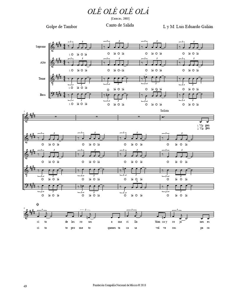 15 Olé Olé Olé Olá Coro | PDF