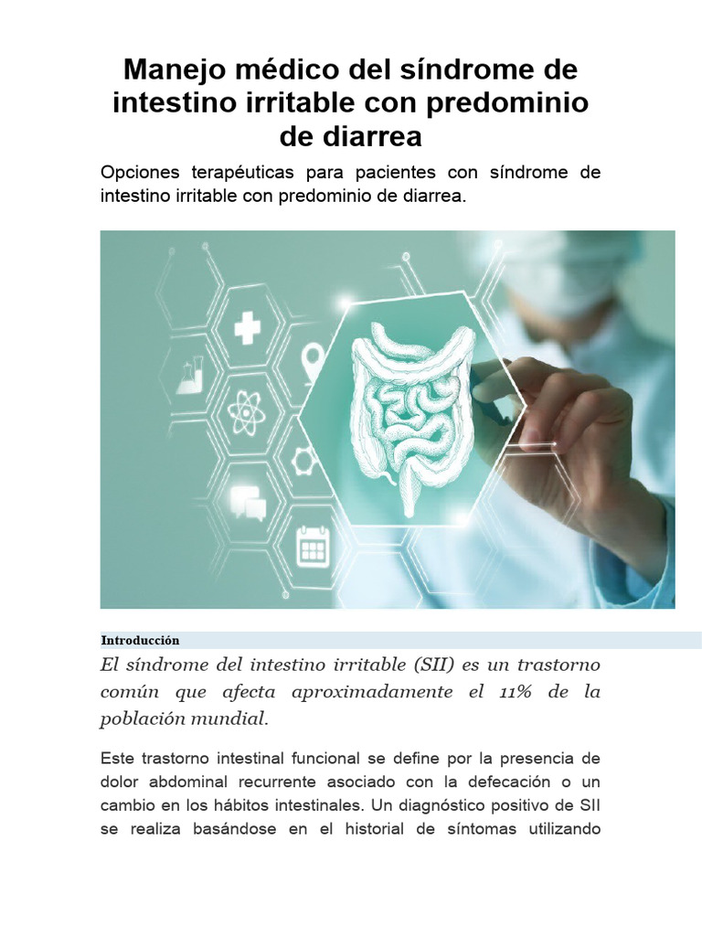 Manejo Médico Del Síndrome de Intestino Irritable Con Predominio de ...