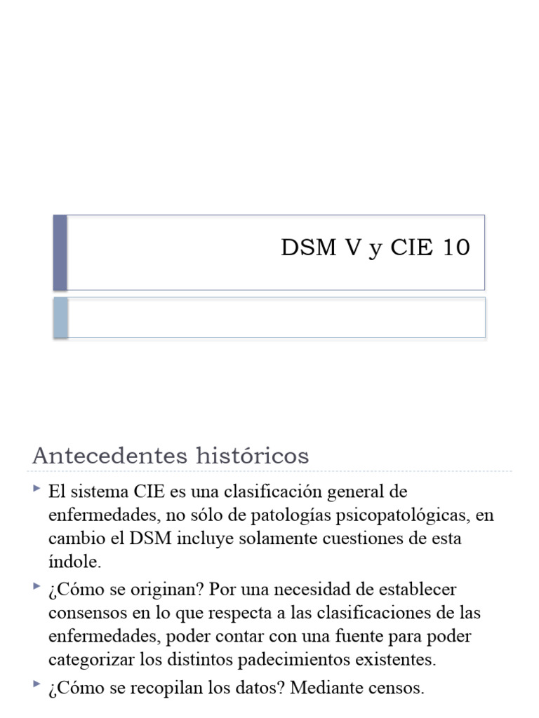 DSM V y CIE 10 | PDF