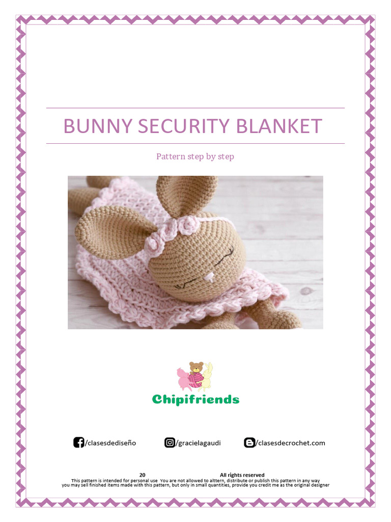 Bunny_security_blanket | PDF | Crochet | Handicrafts