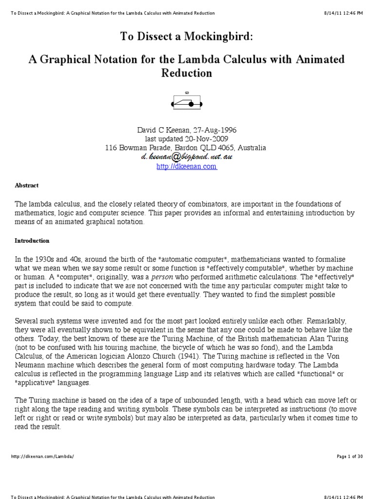 A Graphical Notation For The Lambda Calculus With Animated Reduction | PDF | Function ...