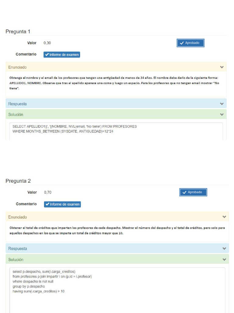 Examen DML Con SOLUCIONES | PDF
