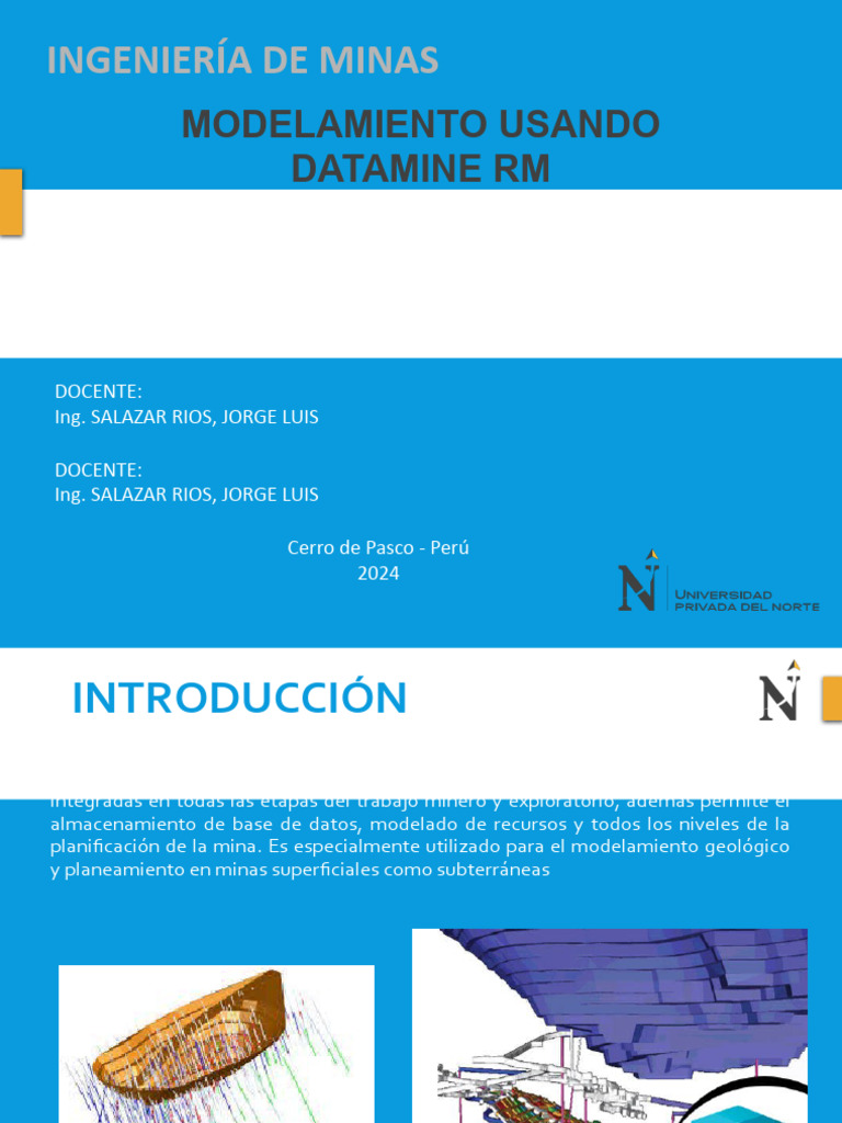 Modelamiento Geológico con Datamine | PDF | Minería | Geología