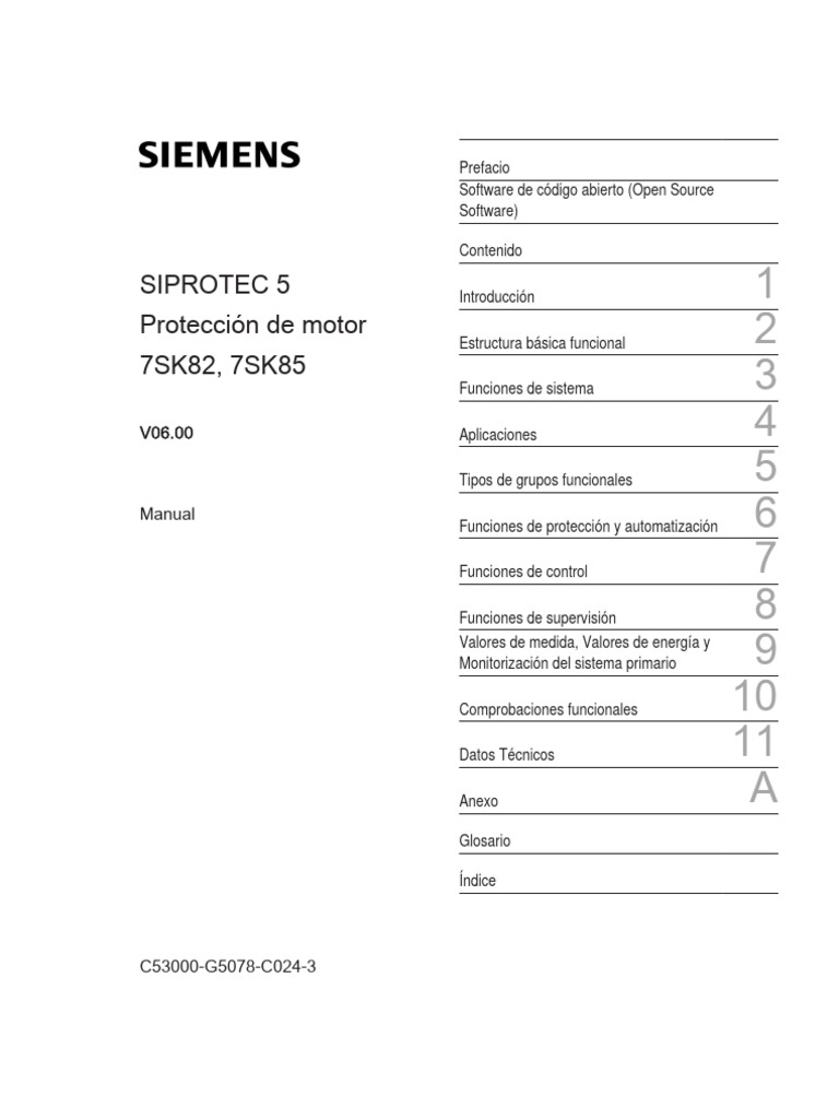 M2 SIP5 7SK82-85 V06.00 Manual C024-3 Es | PDF | Fuente abierta | Software