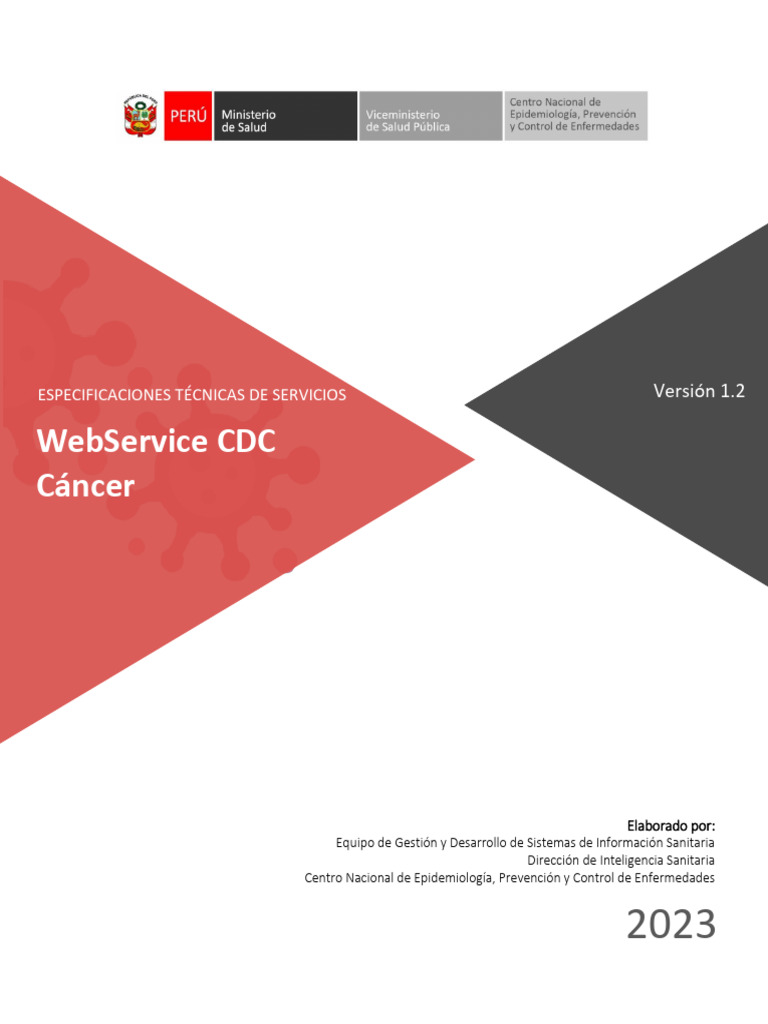 Webservice Cancer - CDC - Externos - v1.2 | PDF | Transferencia de estado representacional | Red ...