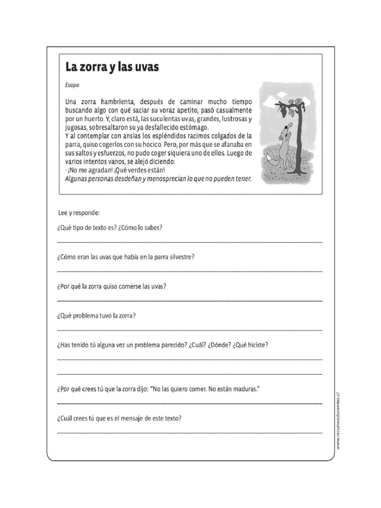 Comprensión Lectora. 3er Grado | PDF
