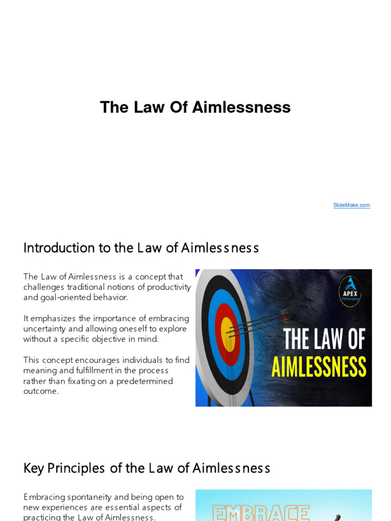 The Law of Aimlessness | PDF