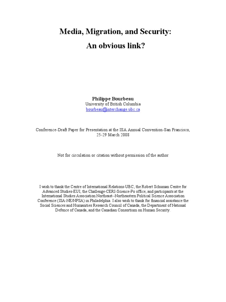 Media, Migration and Security | PDF | Newspapers | Immigration