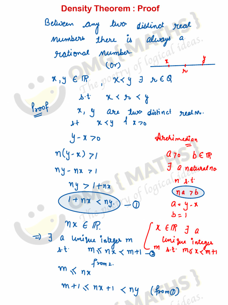 Density Theorem Proof | PDF | Mathematics | Logical Consequence