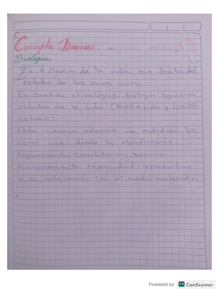 Cuaderno de Biología de Marisol Alegria Cardona | PDF