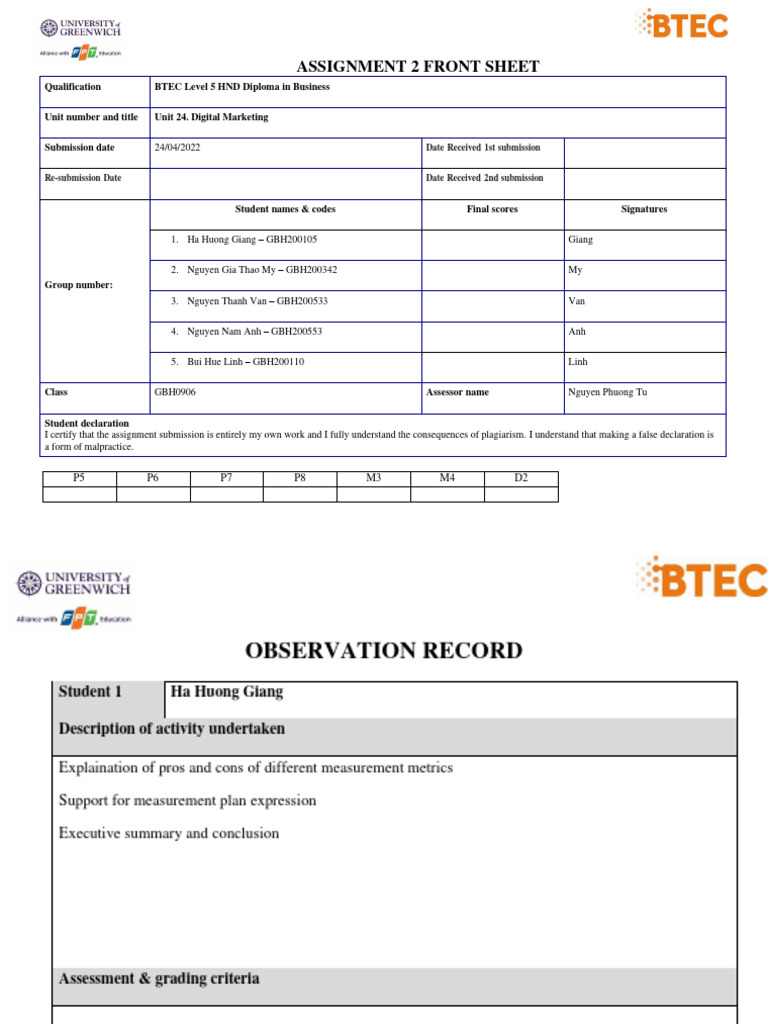 538 Asm2 FINAL | PDF | Search Engine Optimization | Analytics