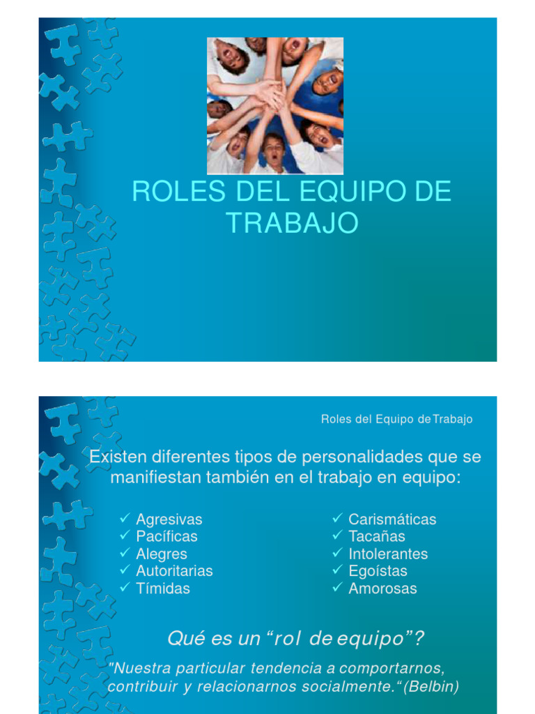 Roles de Equipo según Belbin | PDF