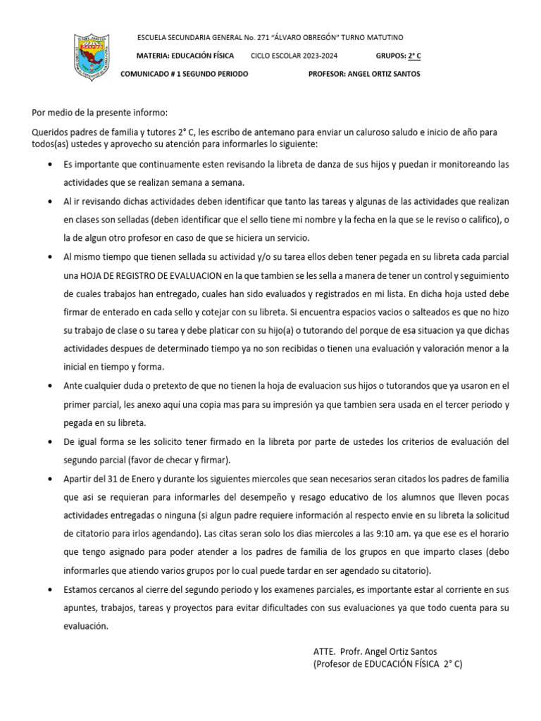 EducacionFisica 2C | PDF | Evaluación