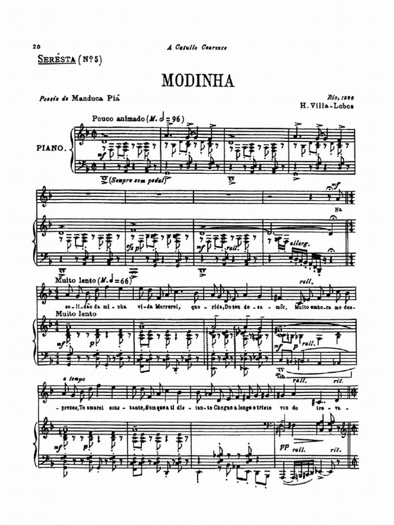 Modinha Piano Villa Lobos | PDF