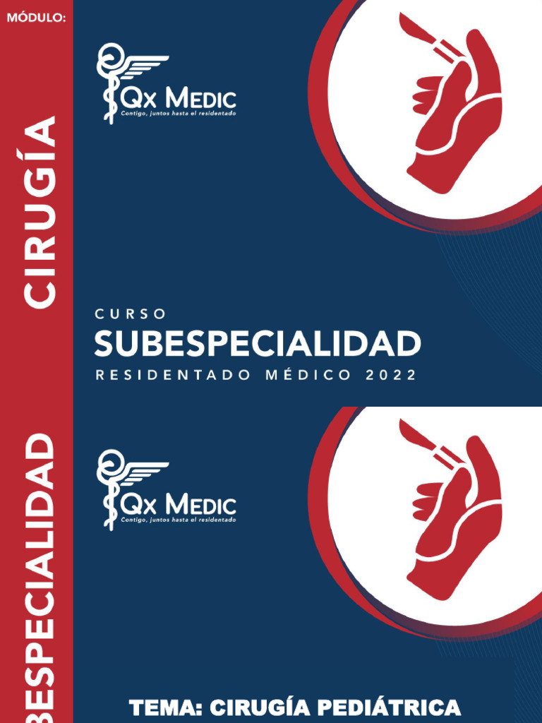 14.03 Cirugía Pediaátrica PARTE 1 - SubEsp. Cirugía - Dr. William Guzman | PDF