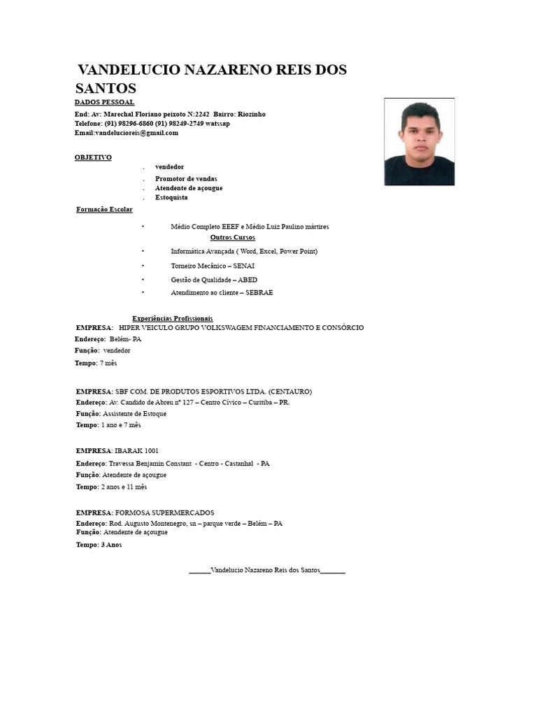 Curriculum Atualizado 2024 | PDF