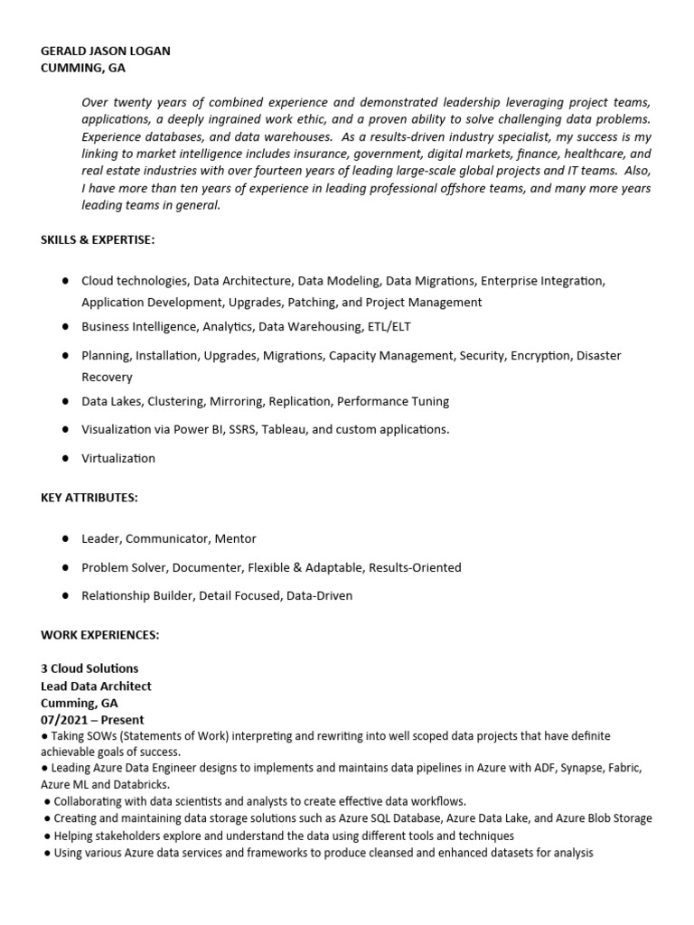 Gerald Jason Logan | PDF | Databases | Microsoft Sql Server