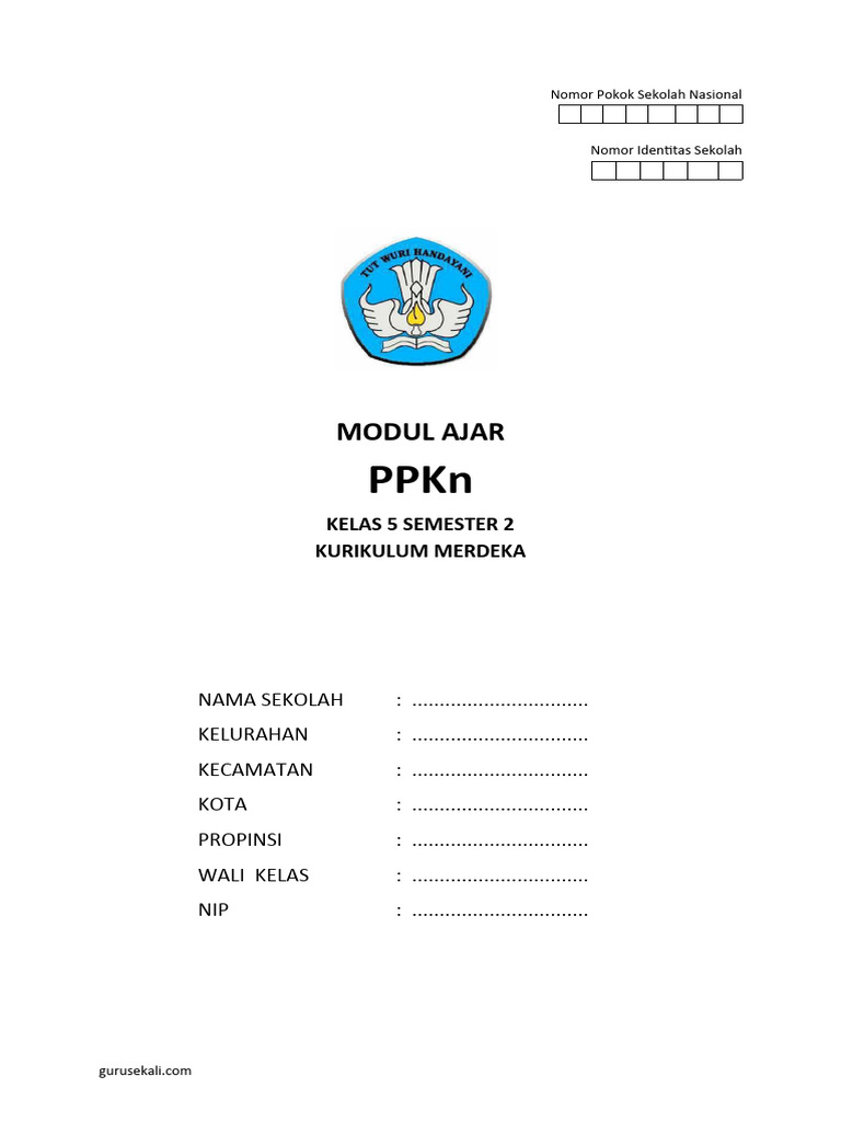 Modul Ajar PPKN Kelas 5 Semester 2 | PDF