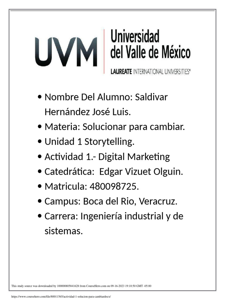 Actividad 1 Solucion para Cambiar | PDF