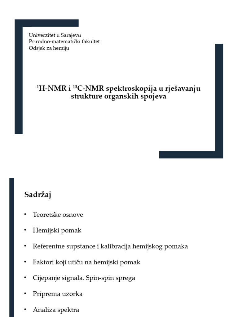 NMR Spektroskopija | PDF