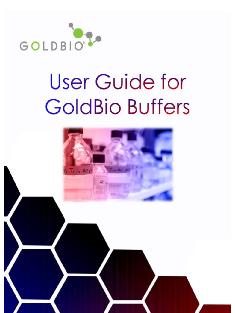 User Guide For GoldBio Buffers | PDF | Technology & Engineering