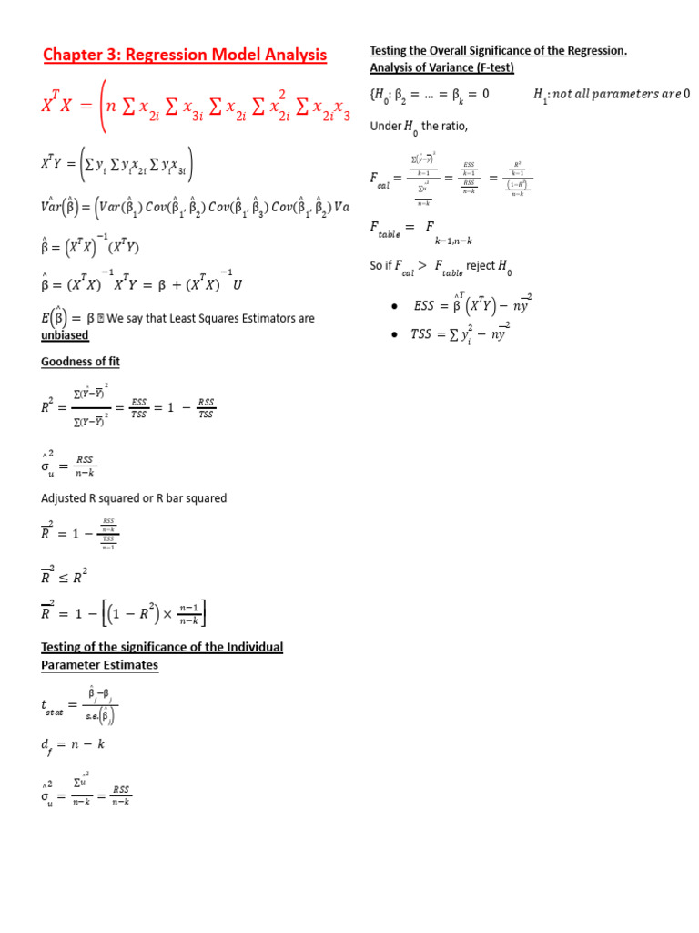 Formulas.docx | PDF | Statistical Theory | Actuarial Science