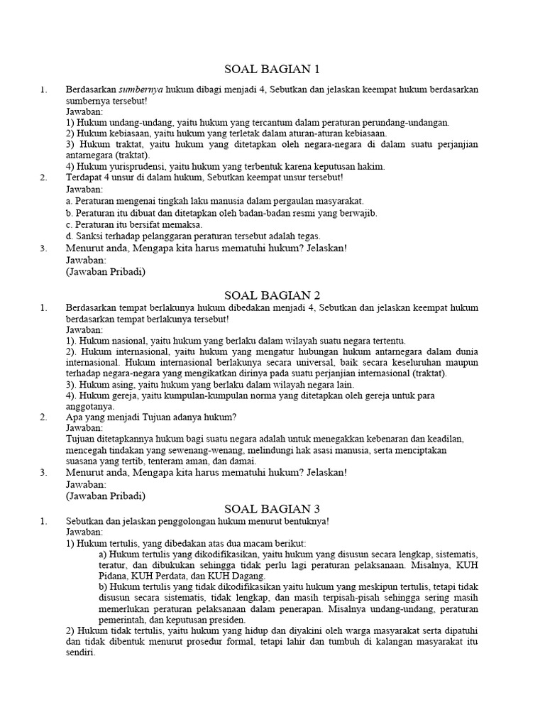 Soal Perbaikan Nilai PKN | PDF