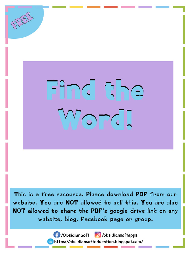 Find The Word | PDF