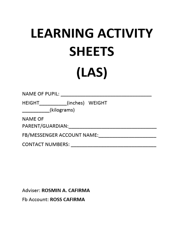 Cover Page NG LAS For Week 1 | PDF