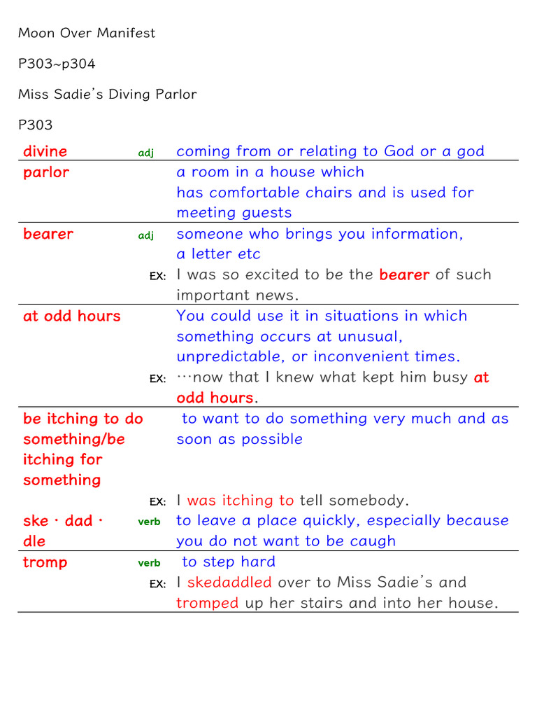 Moon Over Manifest p303 | PDF