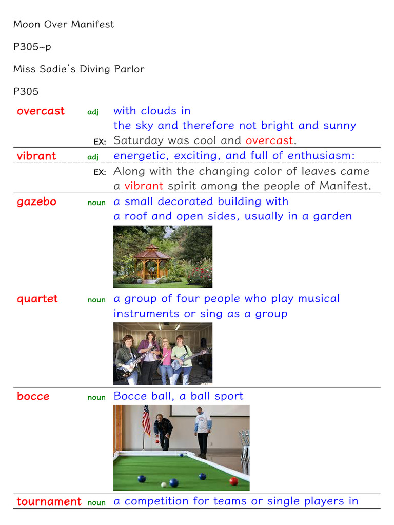 Moon Over Manifest p305 p308 | PDF | Language Arts & Discipline ...