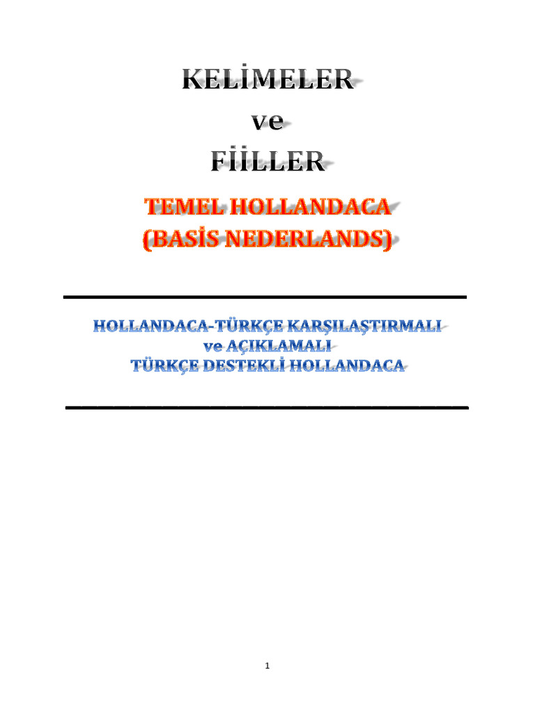TEORİ-Türkçe Hollandaca-Paket 2 Kelime ve Fiiller | PDF TEORİ-Türkçe Hollandaca-Paket 2 Kelime ve Fiiller | PDF