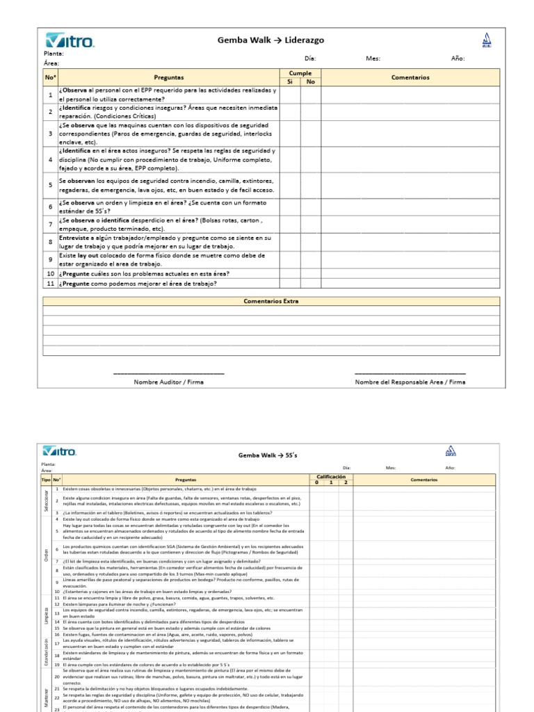 Formato Gemba 2022 | PDF | Pinturas