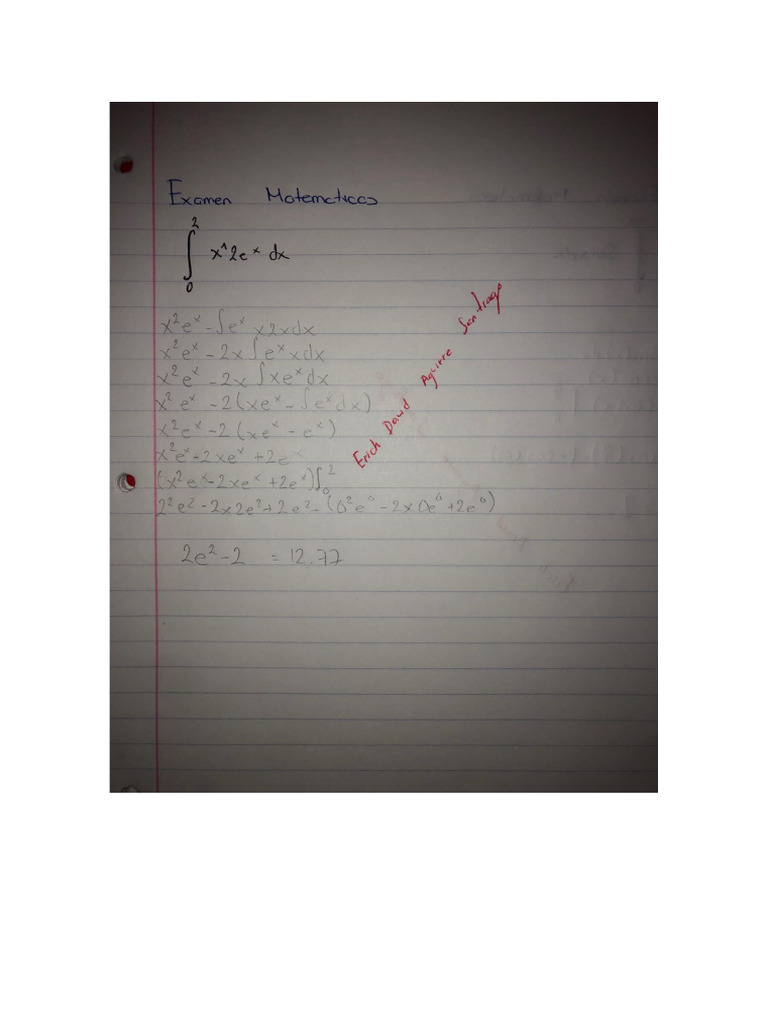 Examen Matemáticas 3 Parcial | PDF