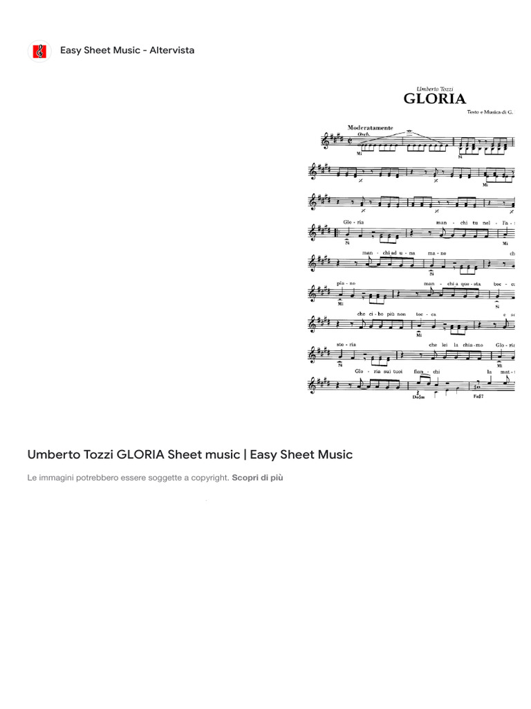 Gloria Tozzi melodia | PDF