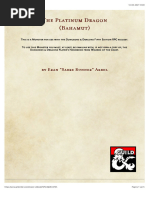 Platinum Dragons in D&D 5E | PDF | Dragon