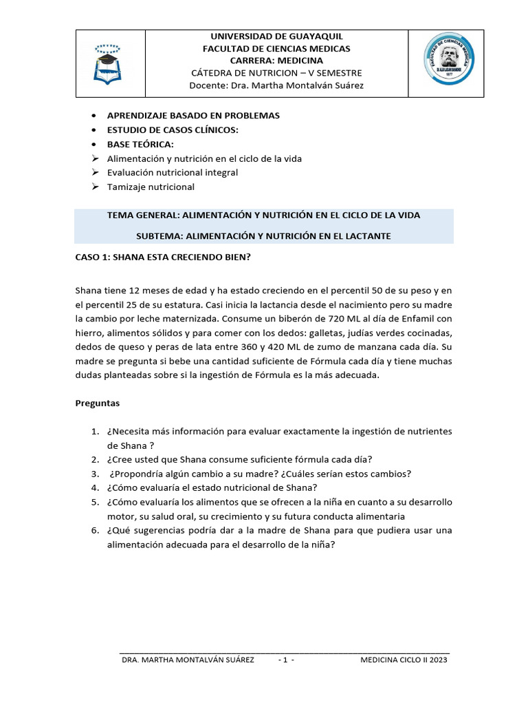 Casos G6 Ug Clinicos Ciclo de Vida Ug | PDF