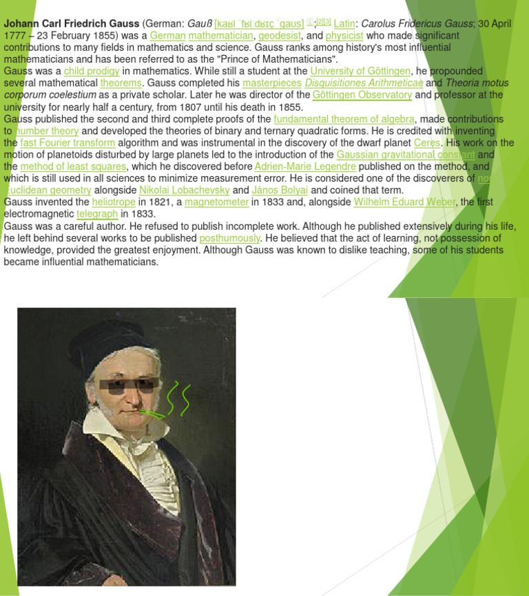 Gauss Biography | PDF