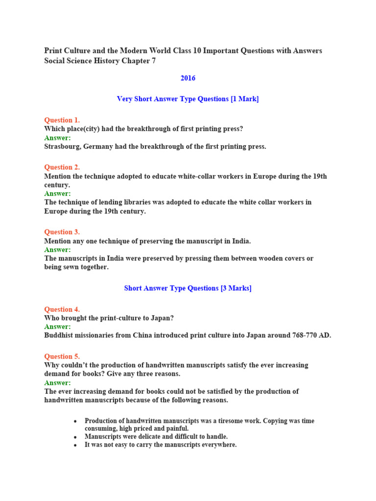 History CH 7 Part 2 | PDF | Printing | Books