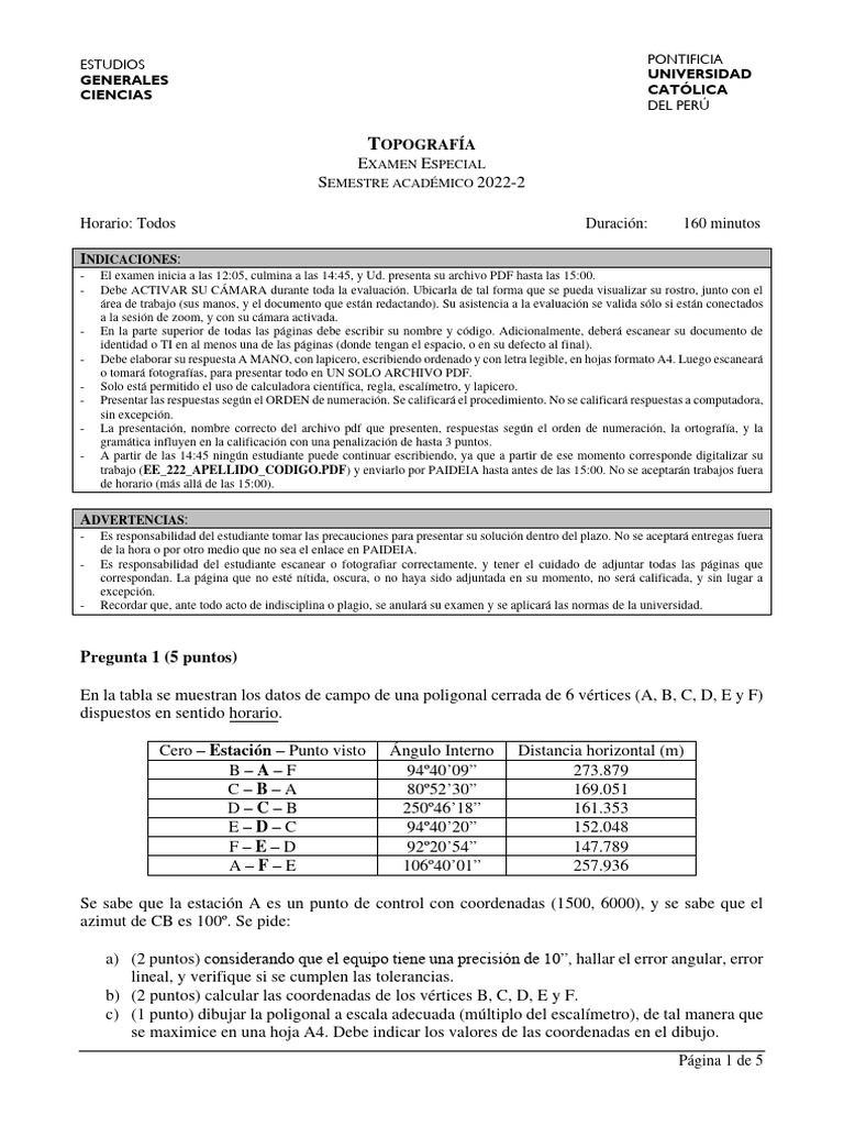 EX3 2022.2 | PDF | Longitud