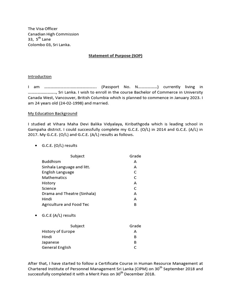SOP Student-Min | PDF | Cost Of Living | Brand