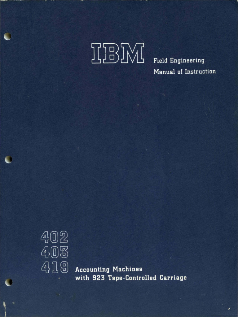 225-5673-4 402 403 419 Accounting Machine CE Apr66 | PDF | Relay | Switch