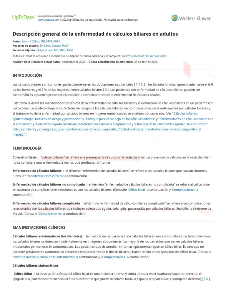 02 - Colelitiasis & Colecistitis Aguda | PDF 02 - Colelitiasis & Colecistitis Aguda | PDF