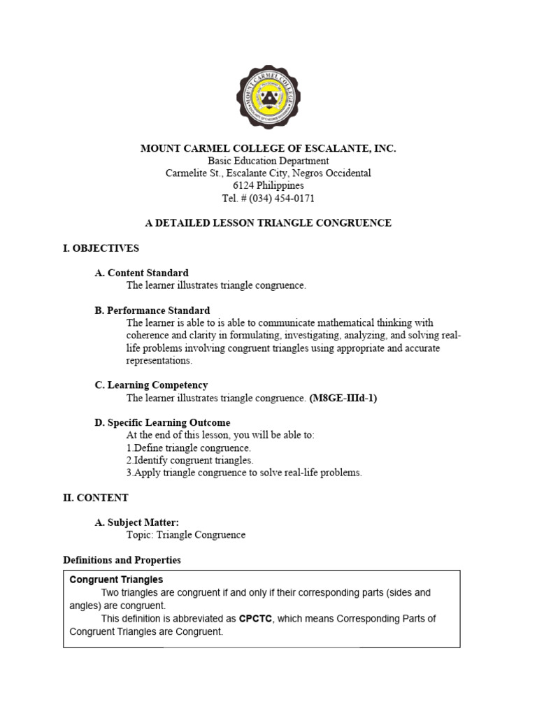 CONRUENCE TRIANGLE | PDF | Behavior Modification | Cognitive Science
