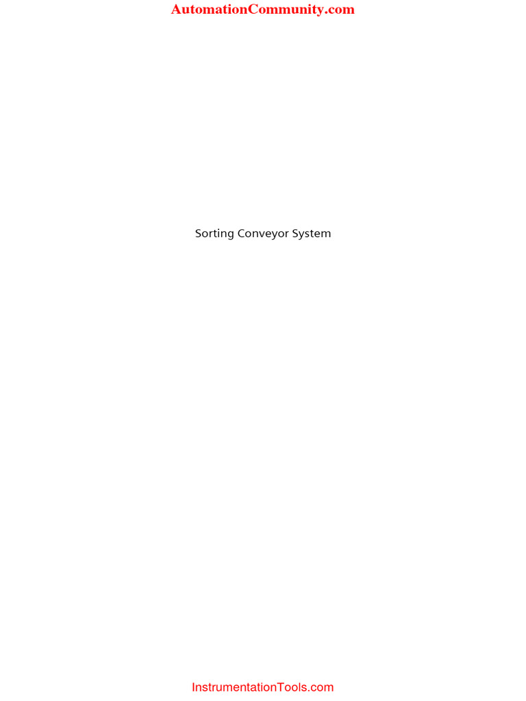 Sorting Conveyor System In Plc Pdf 8695