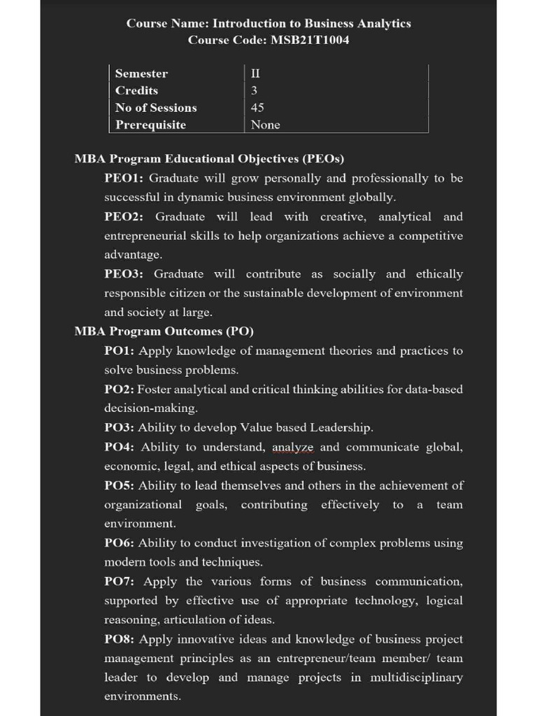 Business Analytics Question Bank | PDF | Poisson Distribution ...