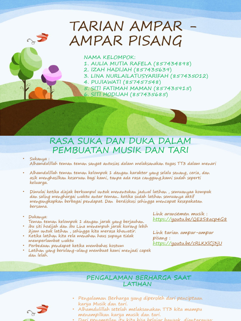 Pengalaman Tim dalam Tari Ampar-Ampar Pisang | PDF